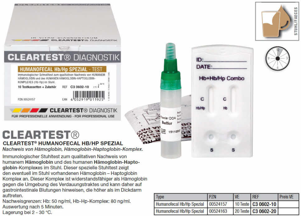 Cleartest Humanofecal Hb Hp Spezial